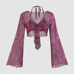 Cider | Tops | Cider Boho Babe Cropped Long Sleeve | Poshmark